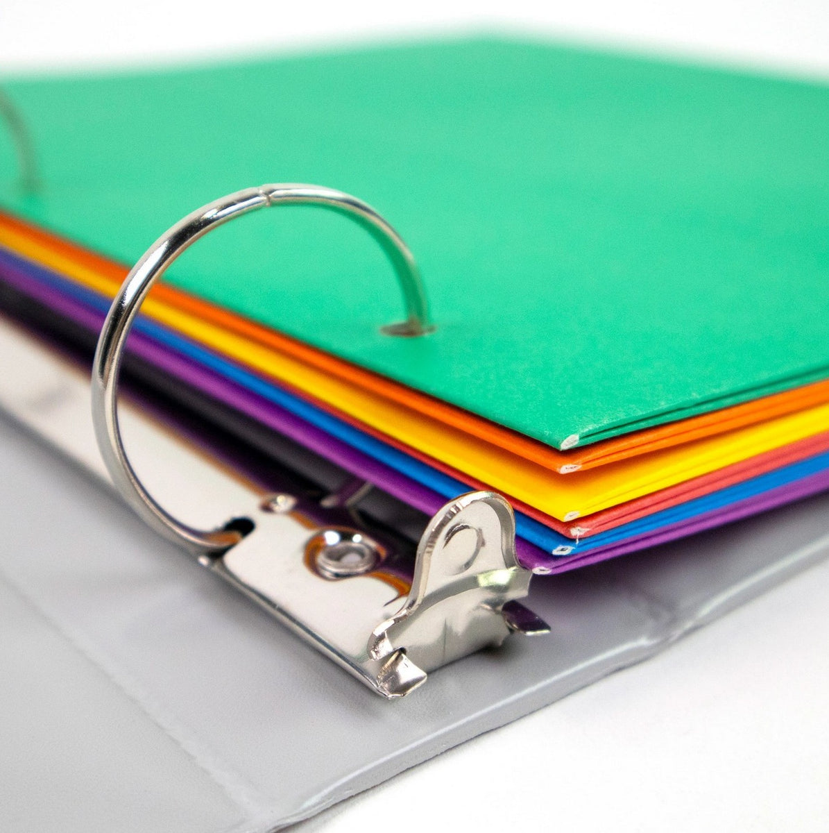 2-Pocket Portfolio Folder with 3-Prong Fastener for School, Home, or O ...